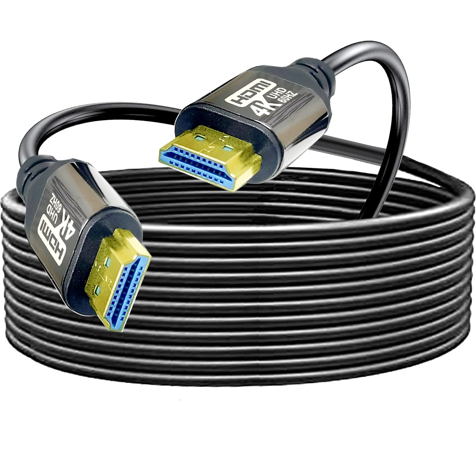 4K HDMI Cable 60ft 2.0 18Gbps,High Speed HDMI Cables 4K60 2K120 1080P eARC HDR HDCP 2.2 2.3 Compatible with Apple TV 4K Sony LG Samsung Xbox Series X RTX 3080 PS4 PS5
