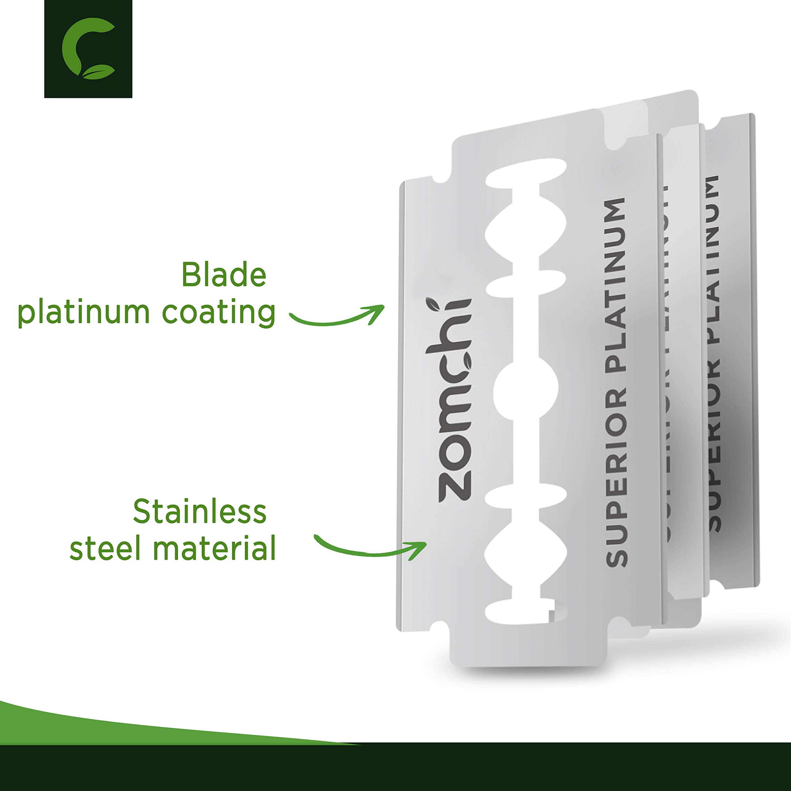 Zomchi Razor Blade Bank for Safety Razor Blade Storagement with 50 Counts Safety Razor Blades