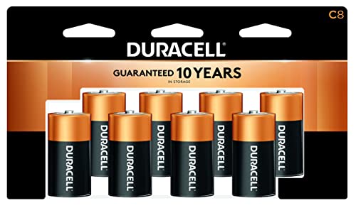 Duracell - CopperTop C Alkaline Batteries with recloseable package - long lasting, all-purpose C battery for household and business - 8 count