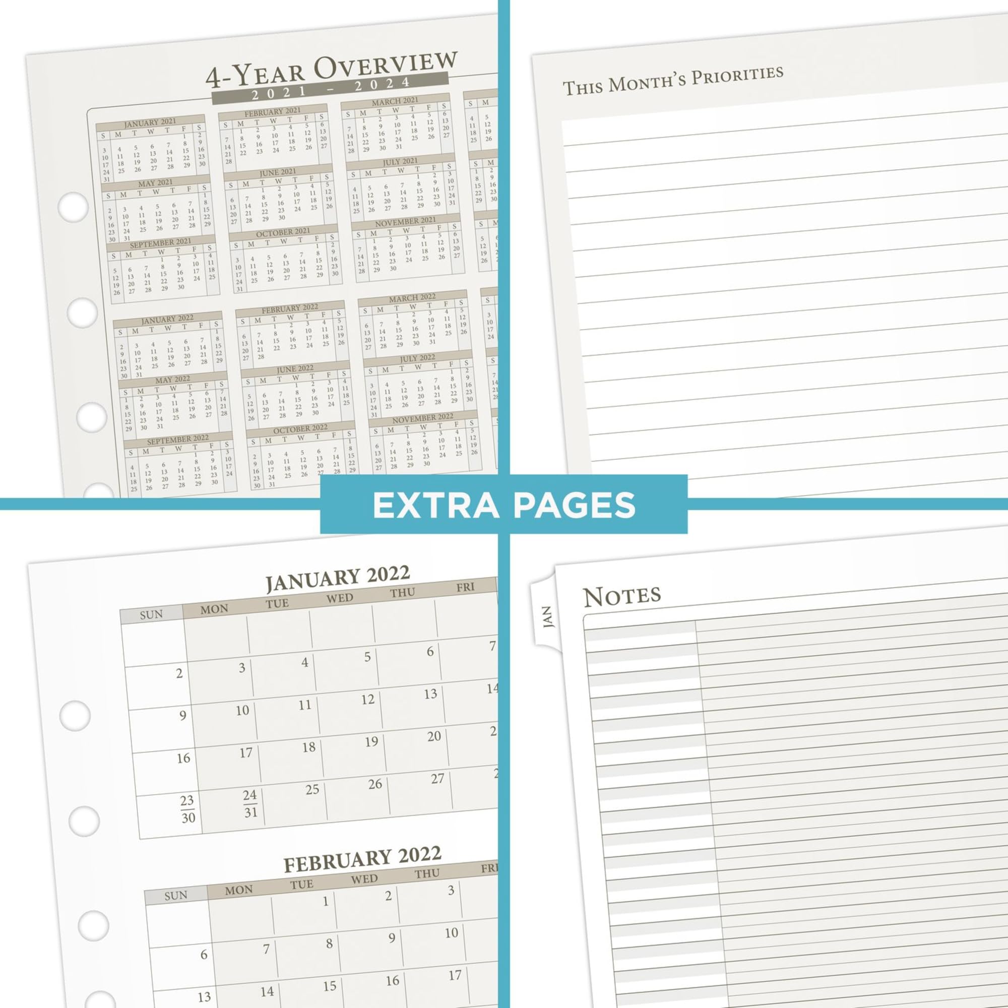 2022 Monthly Planner Refill by AT-A-GLANCE, 52132 DAY-TIMER, 5-1/2" x 8-1/2", Size 4, Kathy Davis (KD81-685)