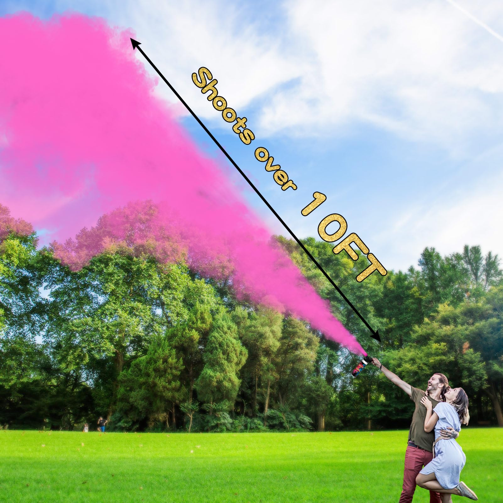 Gender Reveal Fire Extinguisher 2 Pack, Gender Reveal Decor, Baby Girl Reveal Party Ideas 100% Biodegragable for Gender Reveal Decorations(Pink)