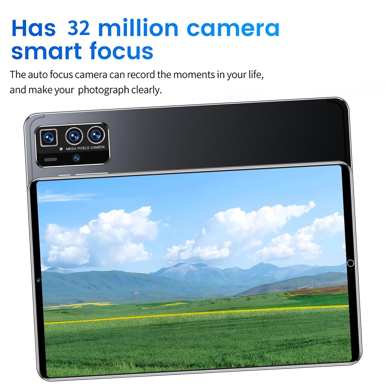 2023 5G New Tablet Pad14 10.1inch Tablet Android 16GB RAM 1TB ROM 8800mAh Android 11.0 MTK6797 WiFi Network Bluetooth fullscreen Silver / 8GB RAM 256GB ROM/US-Plug