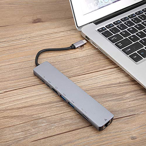 USB-C Interface Specification HDMI Hub Built-in Conversion Chip USB-C Adapter,for iPad Pro/MacBook/Type C Devices RJ45 Ethernet Mini SDTF OTG Adapter