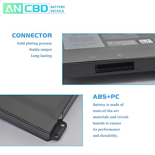 ANCBD DT9XG Laptop Battery for Dell Alienware Area-51m R1 R2 D1968W D1968B D1969PW D1733B D1746W D1735DB D1733PB D1766W D1748DW D1746B D1766B D1741DB Series 07PWKV 0KJYFY (11.4V 90Wh)