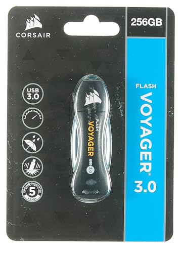 Corsair CMFVY3A-256GB Flash Voyager USB Flash Drive, USB 3.0, 256GB, Black