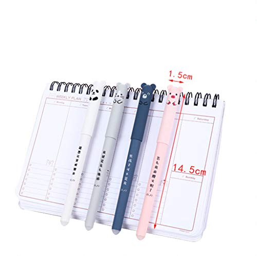 JSPOYOU 4 x Cute Kawaii Cartoon Cat Gel Ink Pen Ballpoint 0.35mm Blue Ink Student 2ML