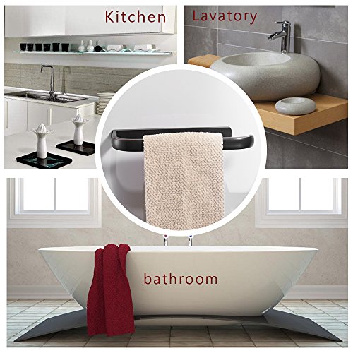 BESy Brass Hand Towel Bar for Bathroom Oil Rubbed Bronze, Rustproof Wall Mounted Towel Rack Hanger Bathroom Hardware Accessories Towel Holder 12 Inch