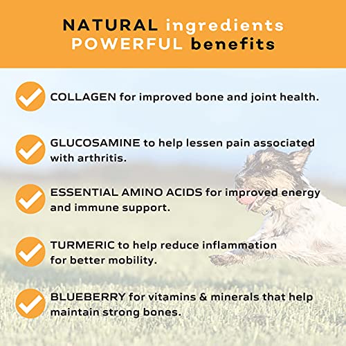 MYOS Canine Muscle & Mobility Chews β Natural Collagen & Glucosamine for Dogs - Bacon Flavor Joint Supplement for Muscle, Bone & Joint Support, 60 Count