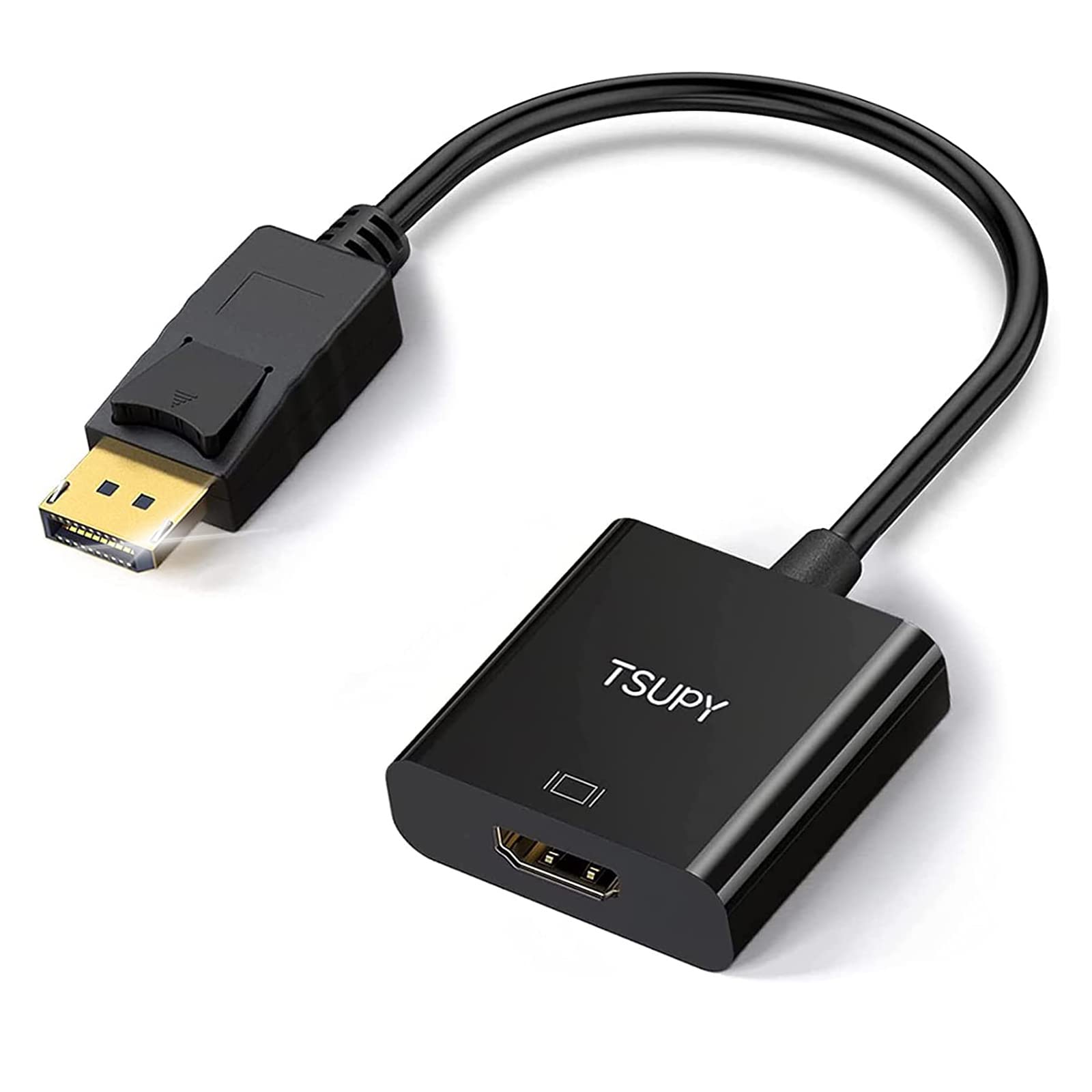 TSUPY ππ’π¬π©π₯ππ²ππ¨π«π to HDMI Adapter Converter 4K UHD, DP (Source) to HDMI (Monitor) Cable Gold Plated Converter Displaylink Cord Compatible for PC, Projector, HDTV and More Display Devices