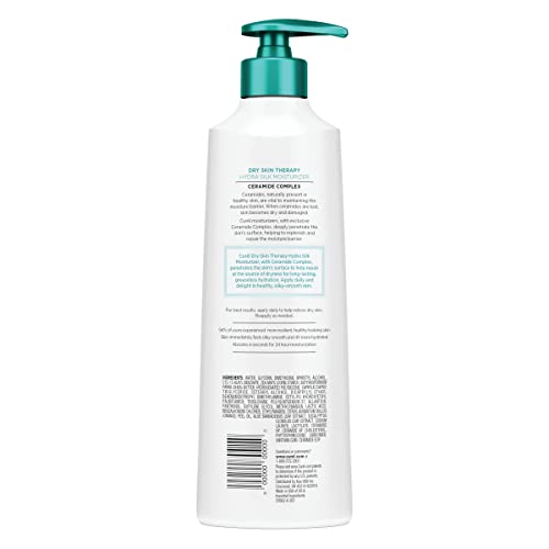 Curel Extra Dry Skin Therapy Lotion, Body and Hand Moisturizer, Hydra Silk Hydration, with Advanced Ceramide Complex, and Aloe Water, 12 oz