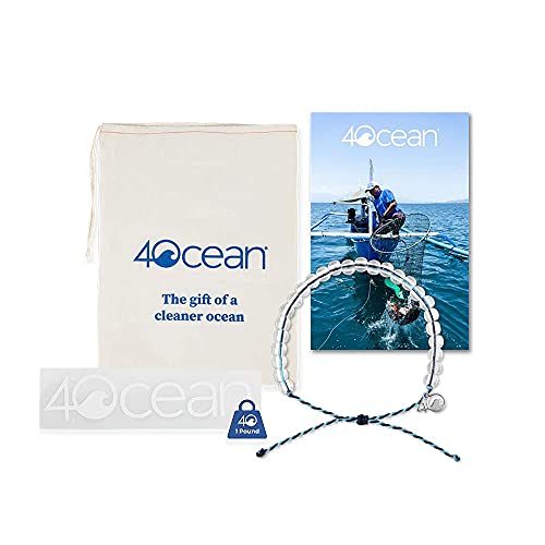 4Ocean Handmade Beaded Bracelet With Silver 4O Charm and Stickers (Whale)