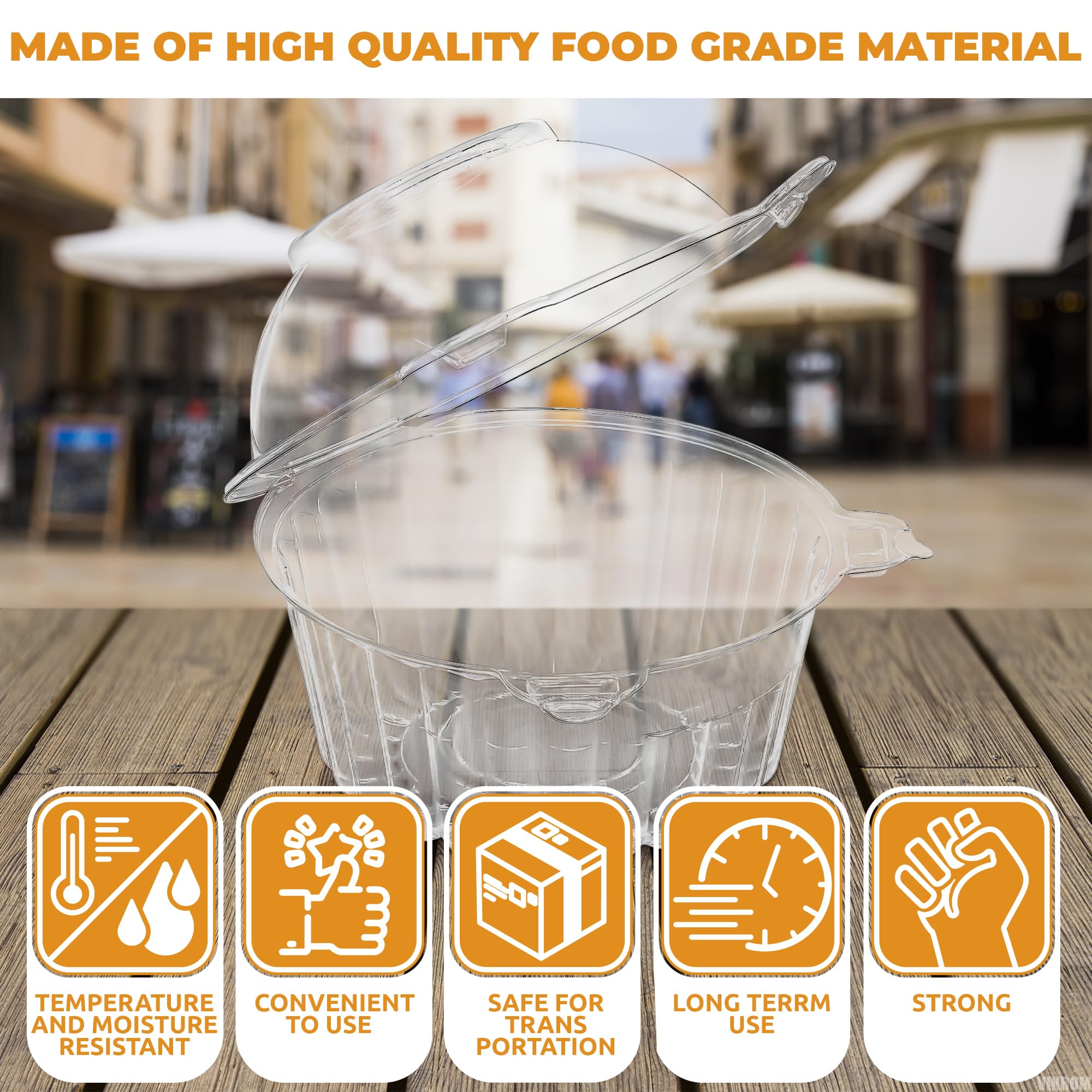 50Pcs Individual Clear Plastic Cupcake Containers - Cupcake Holders with Lids Clear Dessert Boxes for Cupcakes - Clear Plastic Cupcake Containers Single Cupcake Box for Bakery, Wedding, Baby Shower