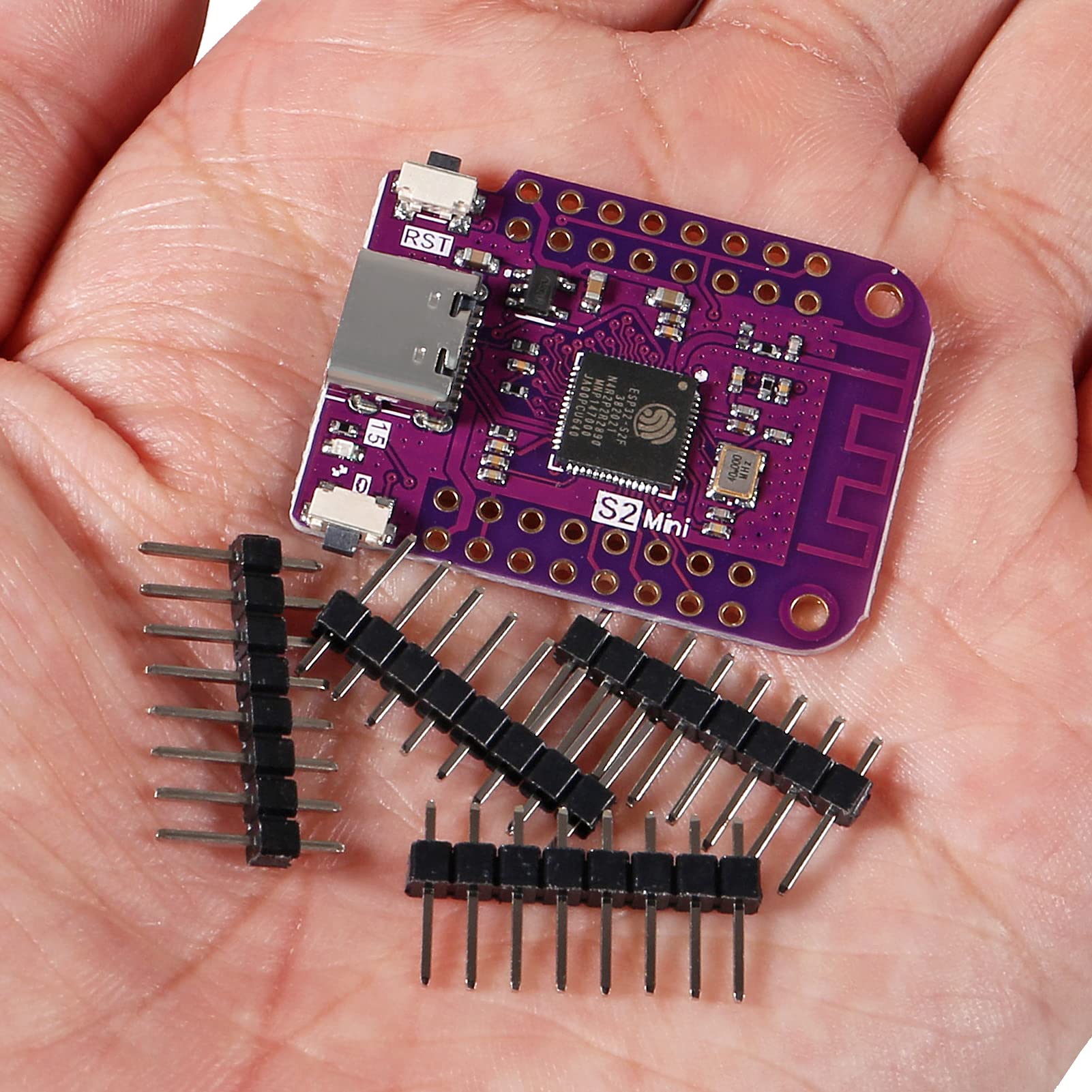 4pcs ESP32 S2 Mini WiFi Board Based ESP32-S2FN4R2 ESP32-S2 4MB Flash Type-C Connect Compatible with Arduino,MicroPython for LOLIN D1 Mini Shields