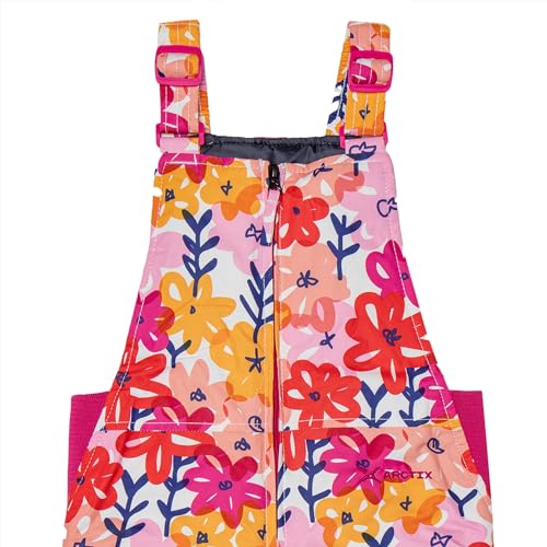 Arctix Infant/Toddler Chest High Snow Bib Overalls, Loose Floral, 4T