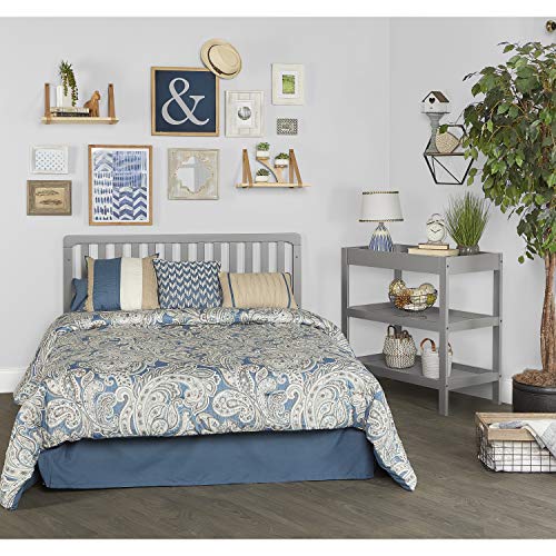 Dream On Me Ridgefield 5-in-1 Convertible Crib in Storm Grey, Greenguard Gold Certified