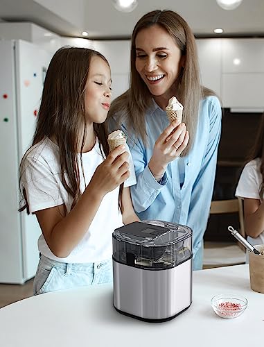 INTASTING Ice Cream Maker, 1.6QT Frozen Yogurt Maker, Homemade Ice Cream, Gelato