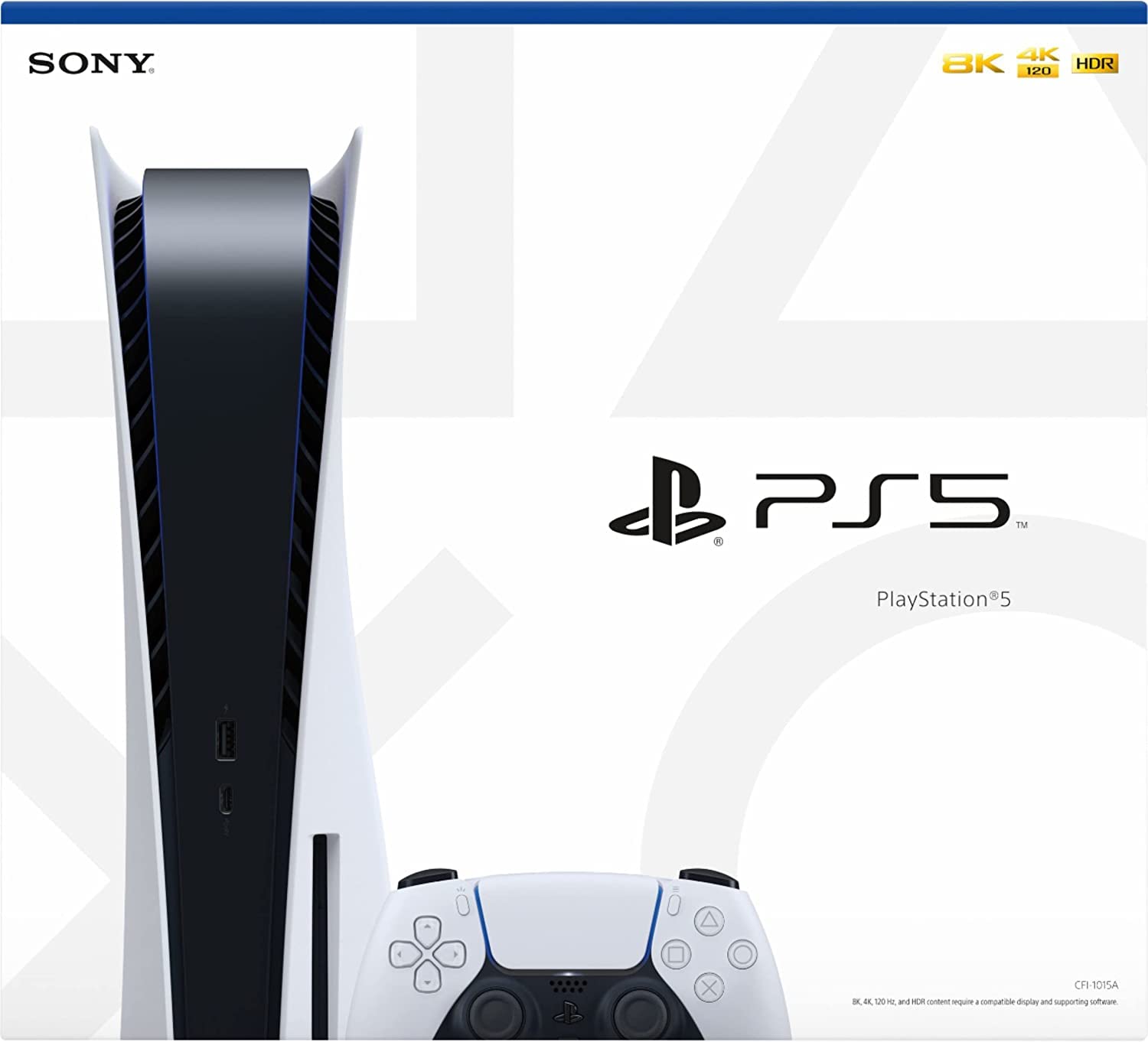 2022 Play-tation 5 Disc Version PS-5 Gaming Console x86-64-AMD Ryzen Zen 8 Cores CPU, AMD Radeon RDNA, 16GB GDDR6 Memory, Ultra-High Speed 825GB SSD, 4K Blu-ray Player, WiFi 6, Bluetooth 5.1