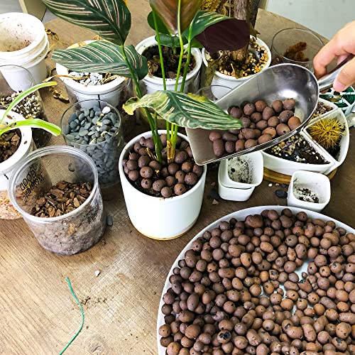 4.5LBS Leca Clay Pebbles for Plants, 8mm-12mm Expanded Clay Pebbles for Hydroponic Growing, Organic Natural Leca Clay Balls Pellets for Drainage Hydroponics Decoration Aquaponic