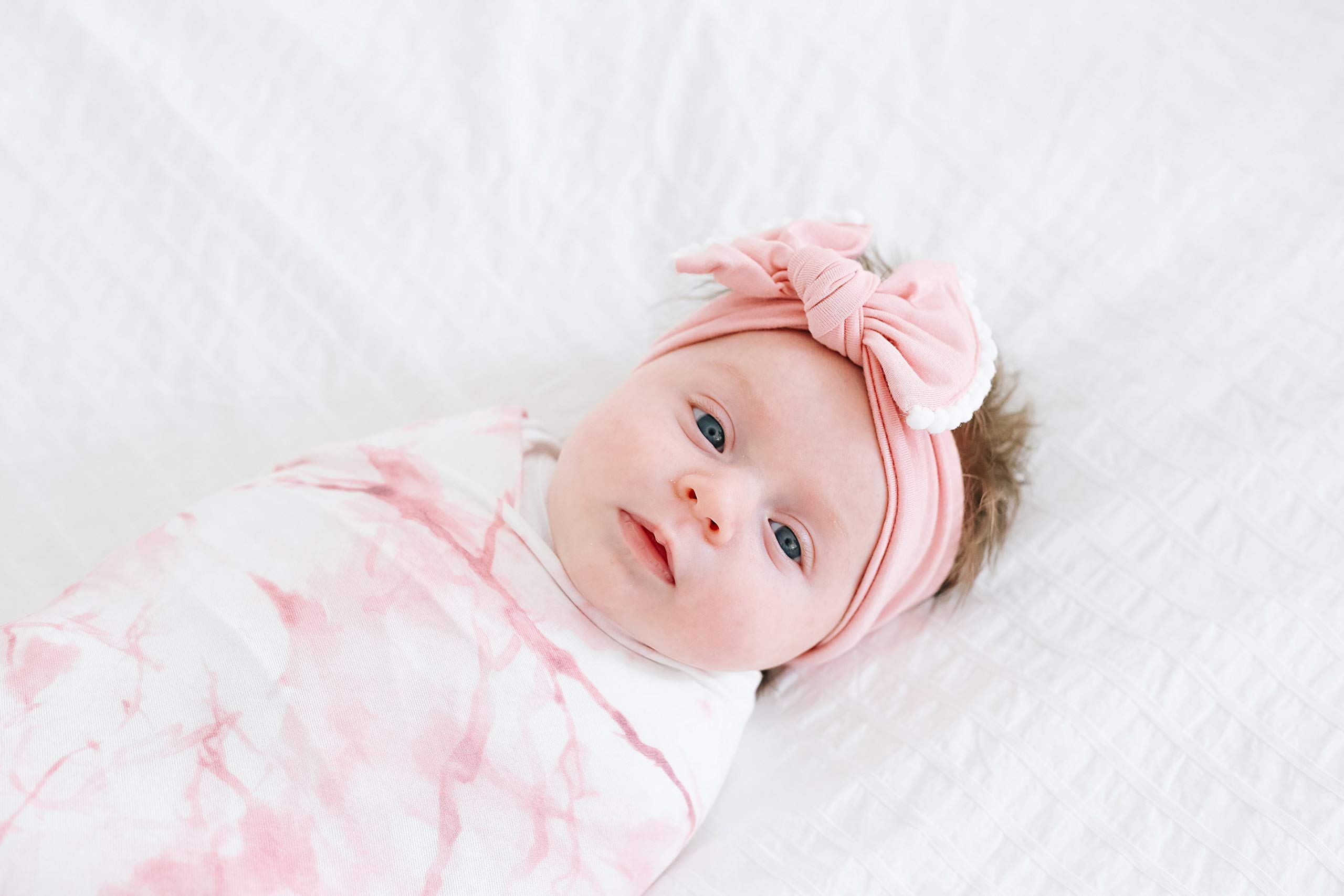 Large Premium Knit Baby Swaddle Receiving Blanket "Roxy" by Copper Pearl