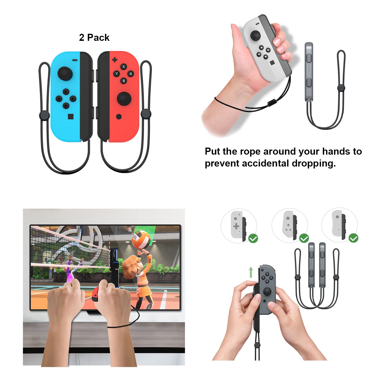 2022 Switch Sports Accessories Bundle - EJGAEM 9 in 1 Accessories Kit for Nintendo Switch & OLED : Golf Culb for Mario Golf Super Rush,JoyCon Strap,Sword,Comfort Leg Strap and Tennis Rackets