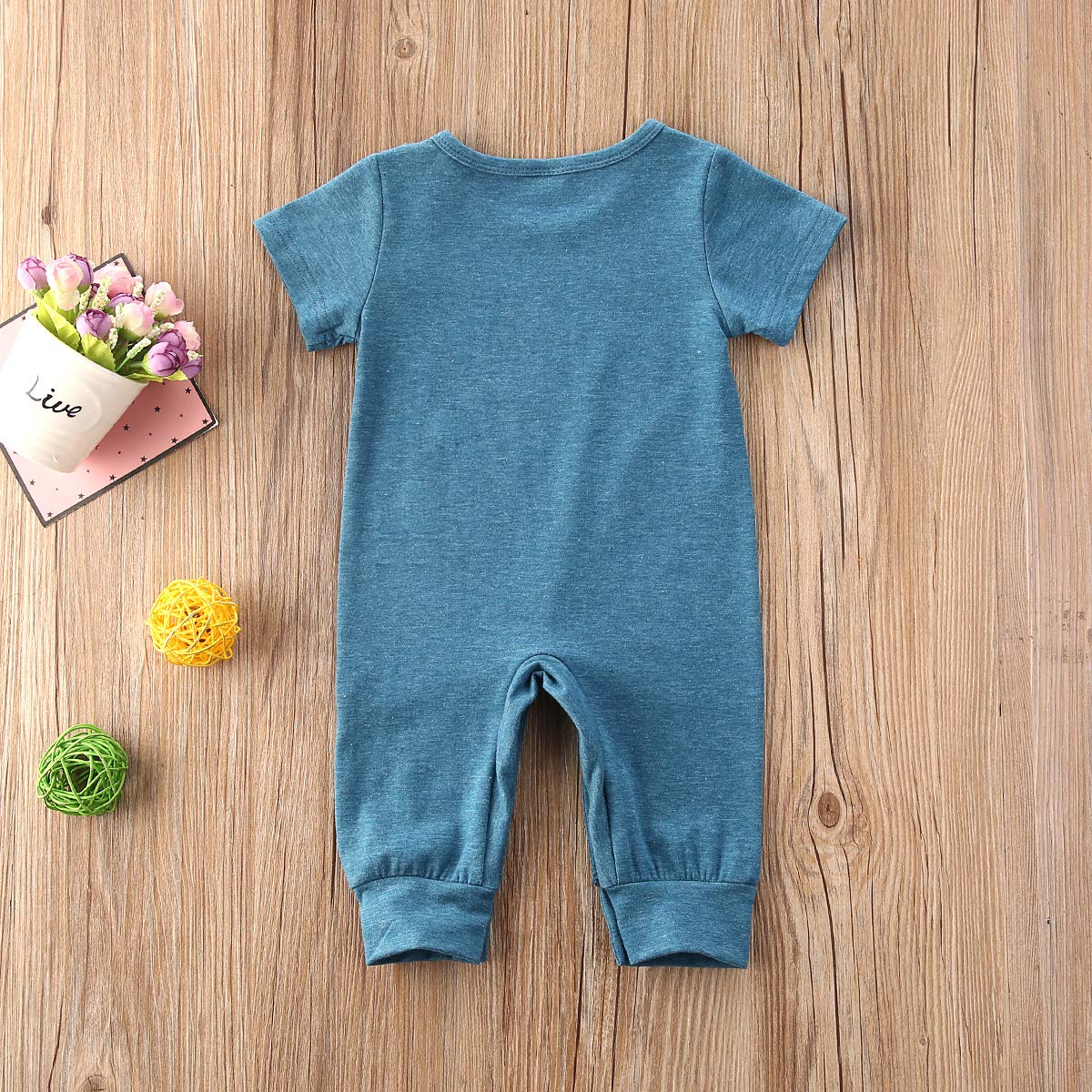 hwojjha Newborn Baby Boy Romper Clothe, Little Brother Romper Short Sleeve Jumpsuits One Piece Outfit (blue, 0-3 months)