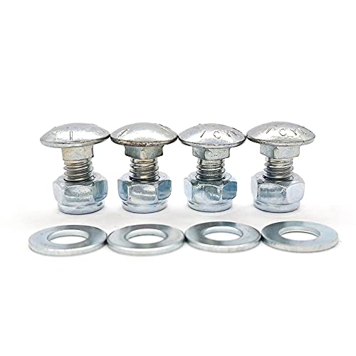 784-5581A Shave Plate Scraper Bar Carriage Bolts Nuts for MTD Snow Blower 790-00120-0637 784-5581A-0637 712-3010, 736-0242, 710-0260 4pk (5/16-18) 5/8"