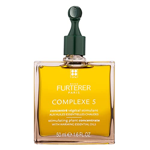 Rene Furterer COMPLEXE 5 Stimulating Plant Concentrate - Pre-Shampoo Detox Scalp Treatment - Orange & Lavendar Essential Oils - 1.6 fl. oz.