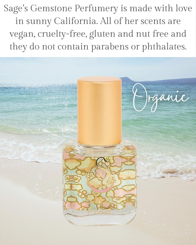 Pearl Organic Perfume Oil Extract Roll-On by Sage- 1/4 oz, Vegan & Cruelty-Free, Subtle Scent, Vanilla, Sandalwood, Musk
