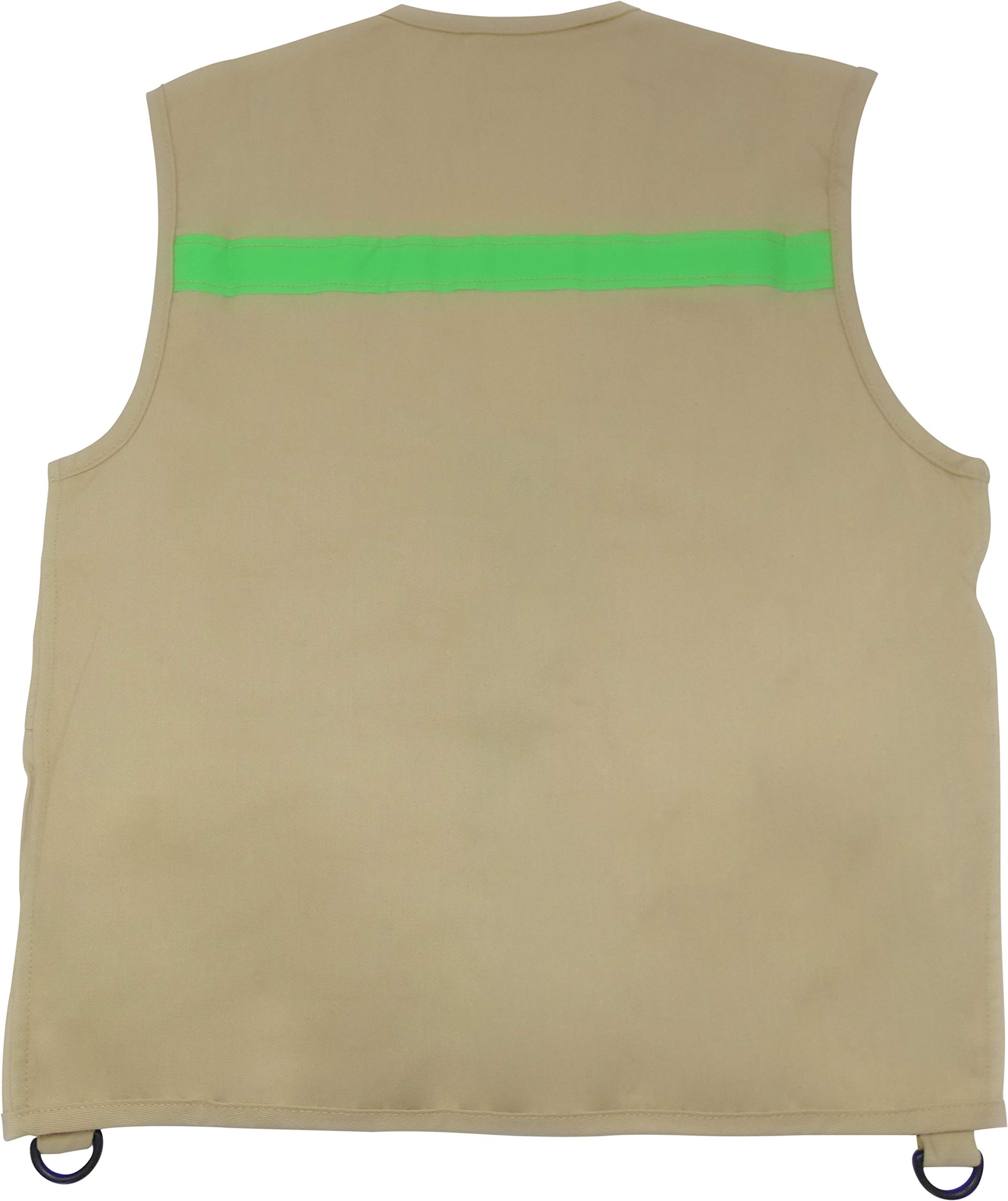 Eagle Eye Explorer Multi-Piece Set Cargo Vest with Reflective Safety Straps, 1 8x21 Magnification Binoculars and Safari Hat for Boys and Girls (Small/Medium, Tan and Green)