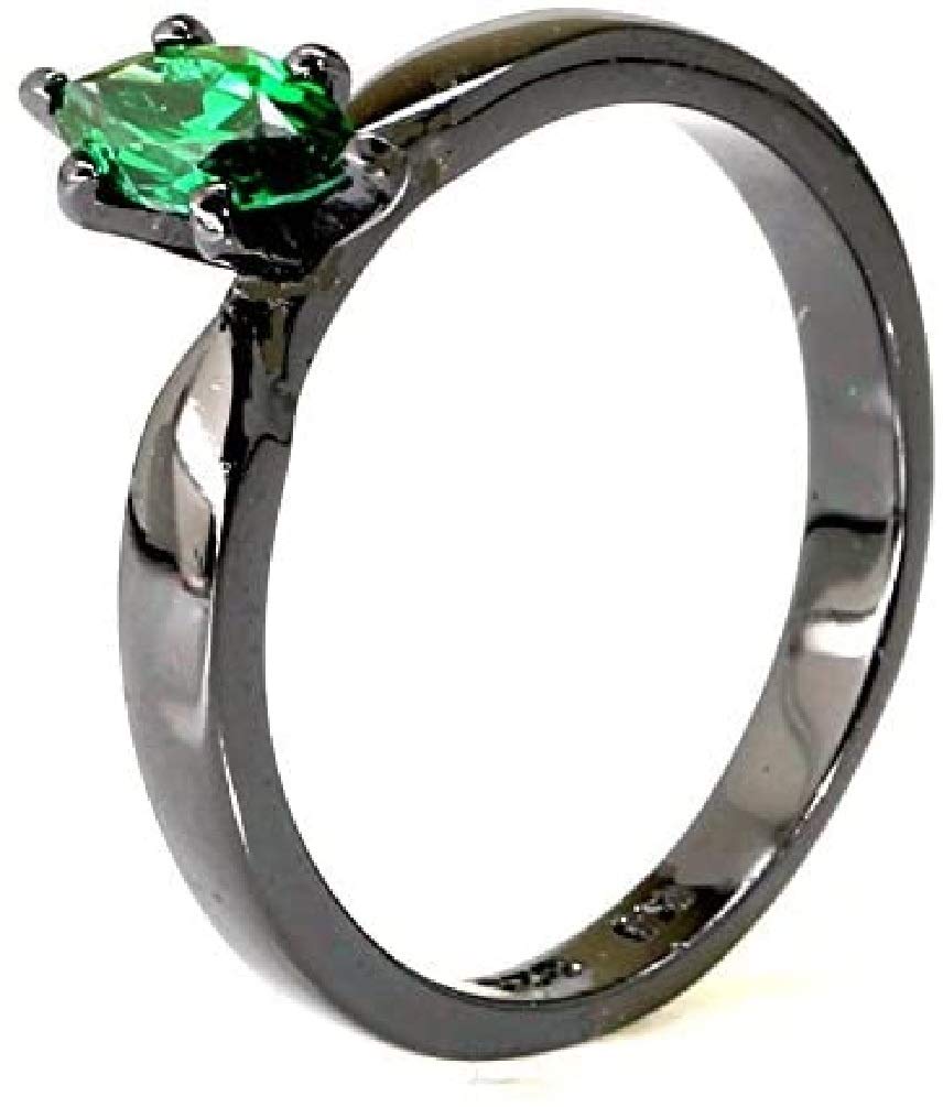 2pc Green Marquise Camo Wedding Ring Set - Black Camo Ring Set - Wedding Rings - Camo Engagement Ring - Cubic Zirconia Wedding Sets - Cz Engagement Rings - Camo Wedding Bands Set (8)