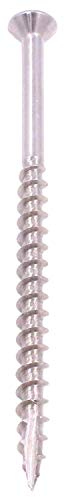U-Turn - #10 x 3 305 Stainless Deck Screw ACQ Rated Flat Head with Nibs Type 17 Point T-25 Star Drive (50 Count)