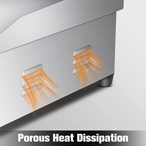 GCCSJ 22" Electric Countertop Griddle Grill Griddle 3000W 110V, Temperature Control Range 122-572 β, suitable for restaurants and homes
