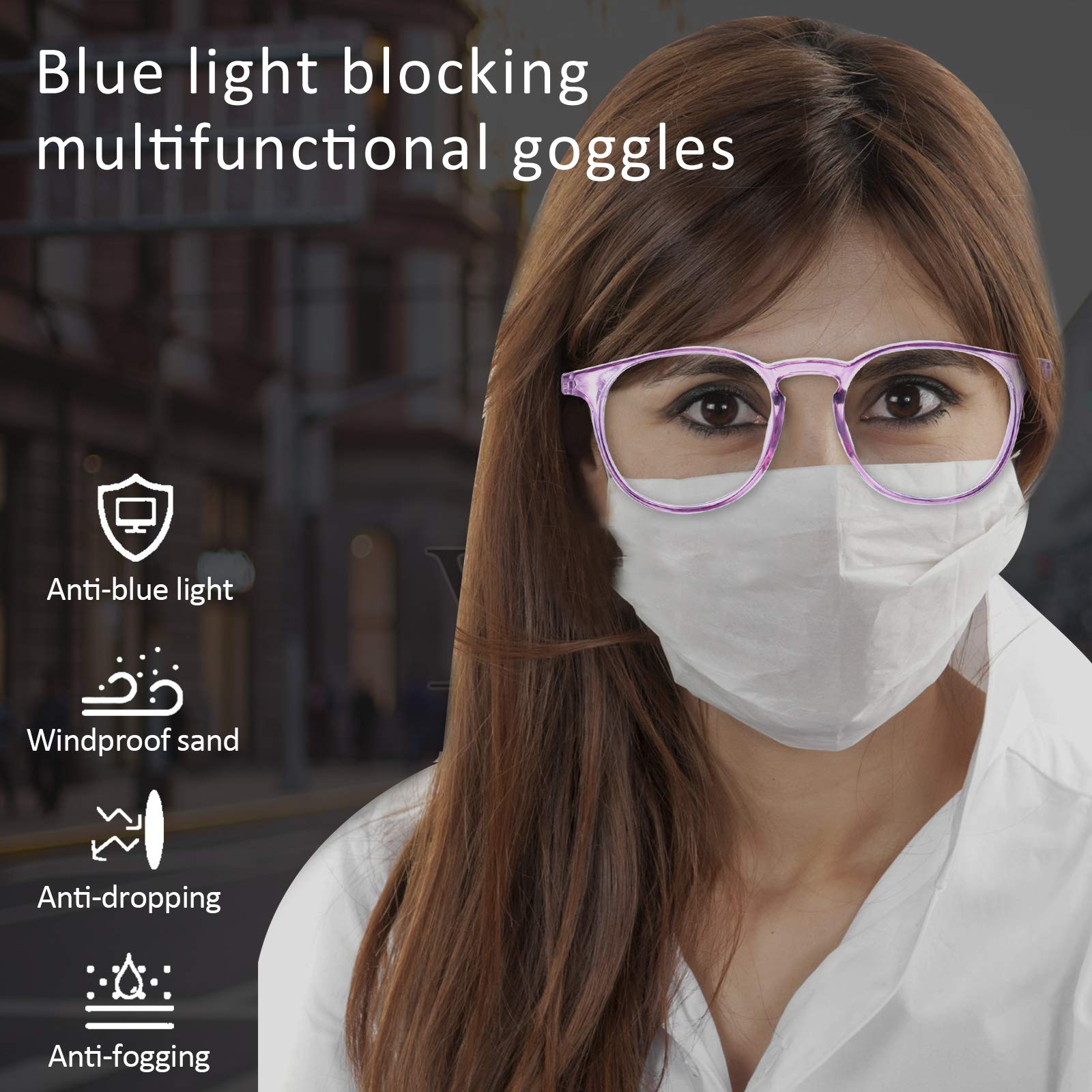 Outray Anti Fog Safety Glasses Stylish UV Protection Anti Scratch for Women for School Outdoor Work
