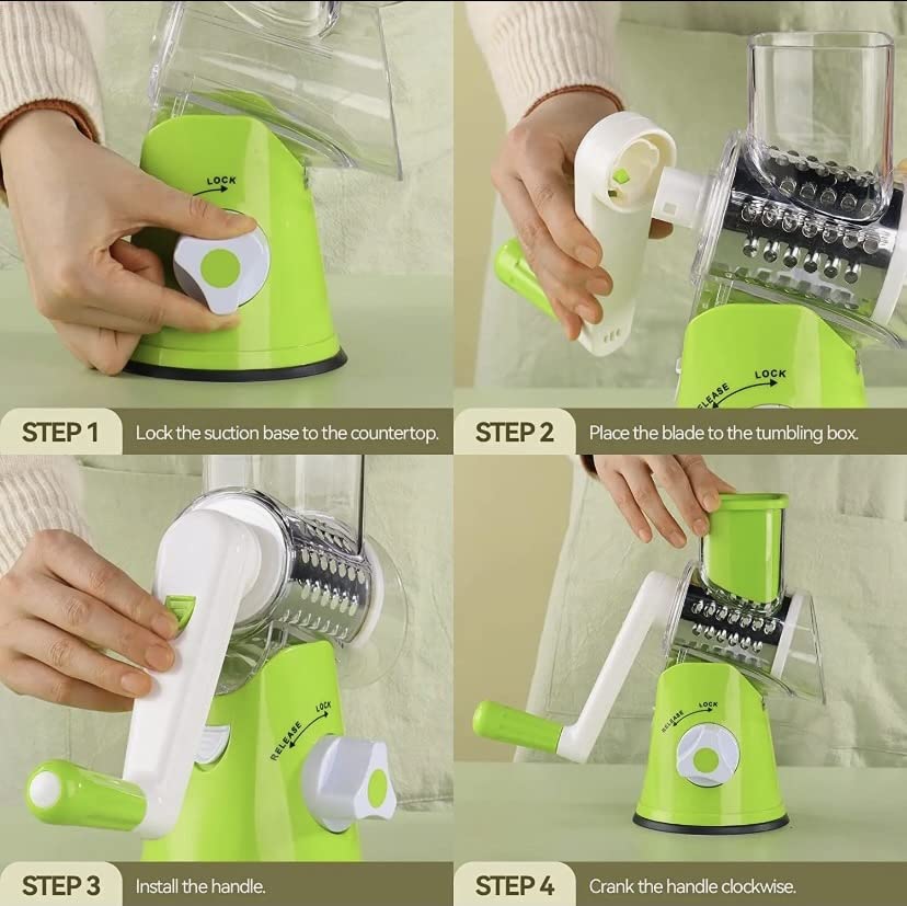 3 In 1 Manual Vegetable Mandoline Slicer Veggie Chopper Food Chopper Onion Cutter Vegetable Slicer Kitchen