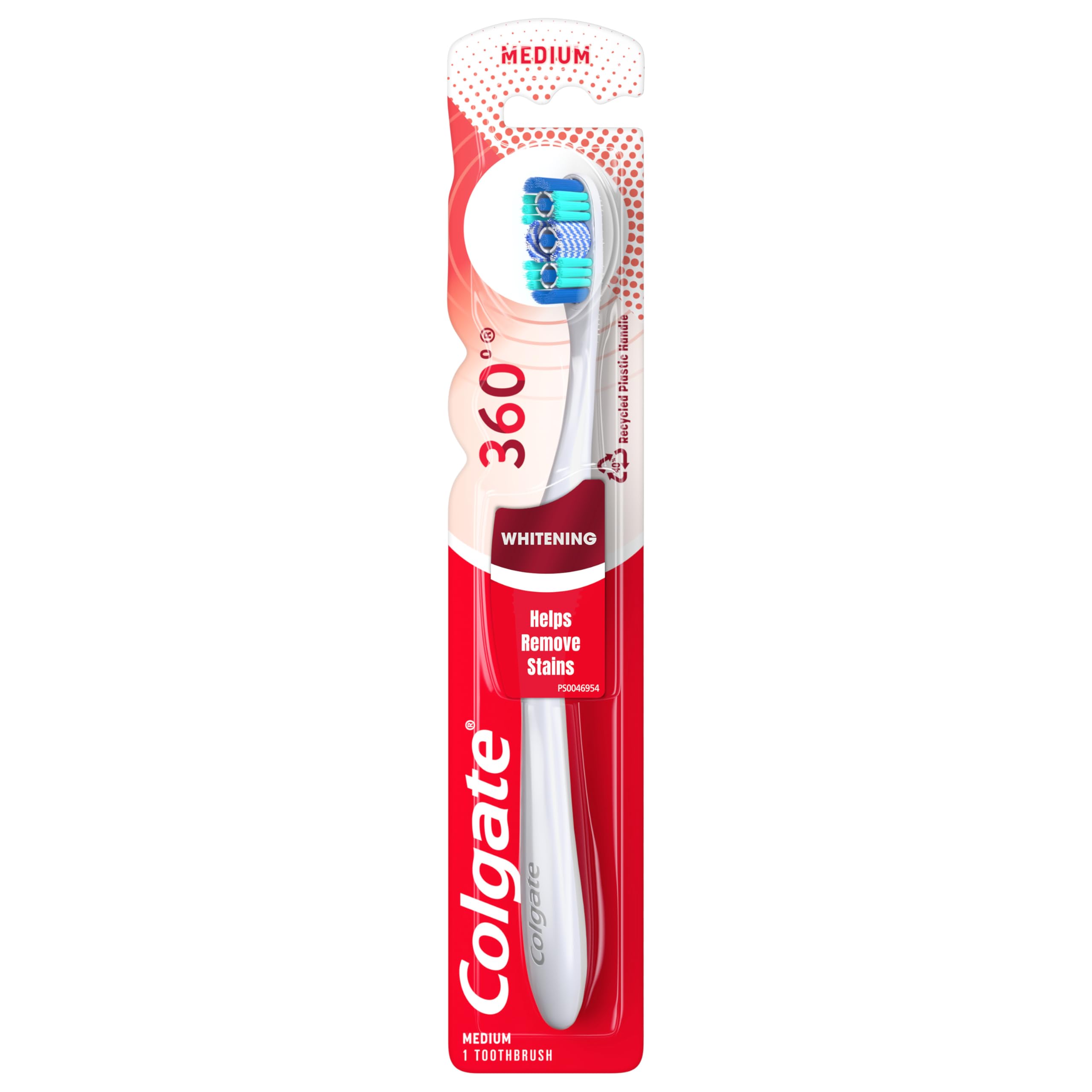 Colgate 360 Optic White Full Head Toothbrush, Medium