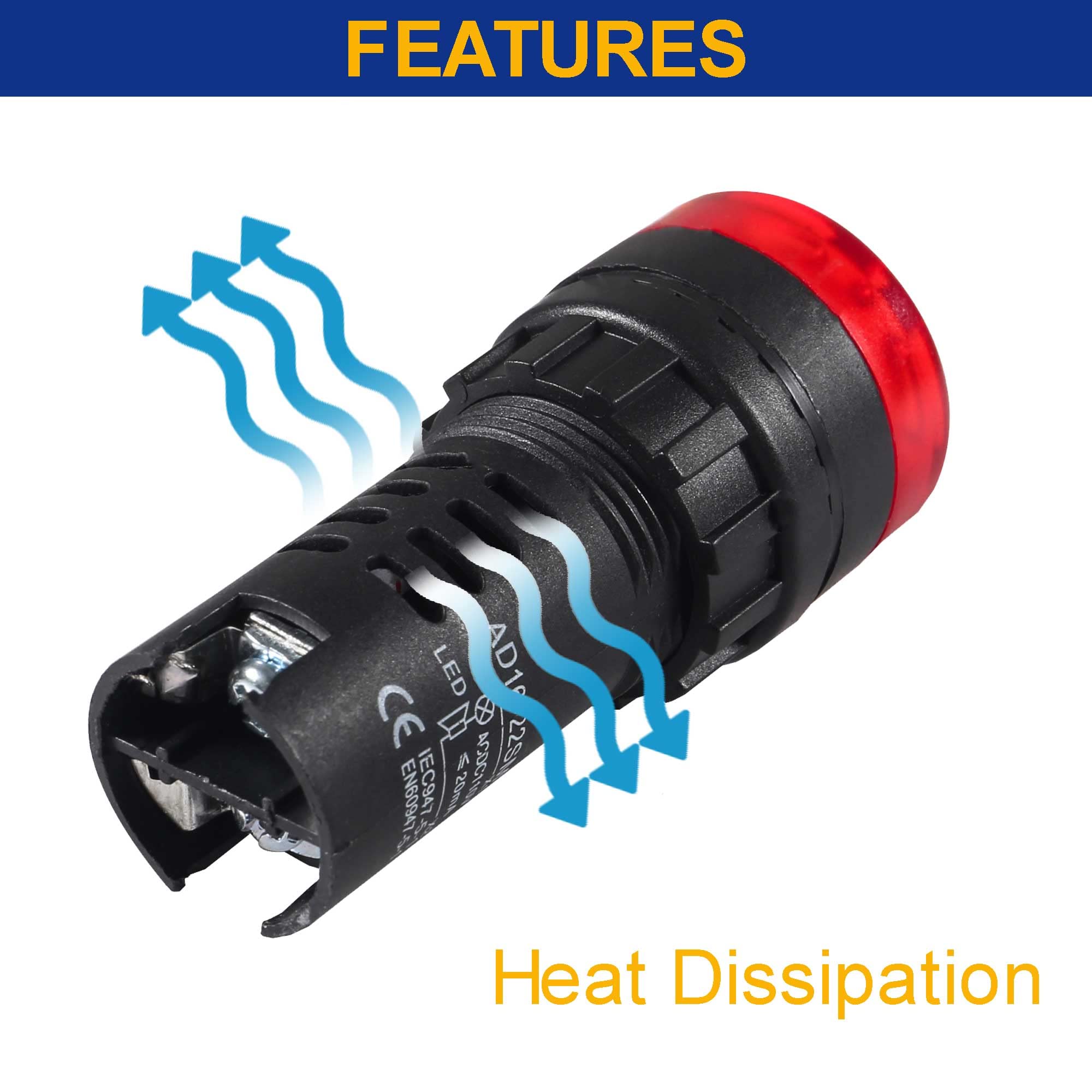 4pcs AC/DC 24V 22mm Red Green Flash Alarm LED Indicator Light Beep Buzzer Flashing Signal Lights for Electrical Control Panel