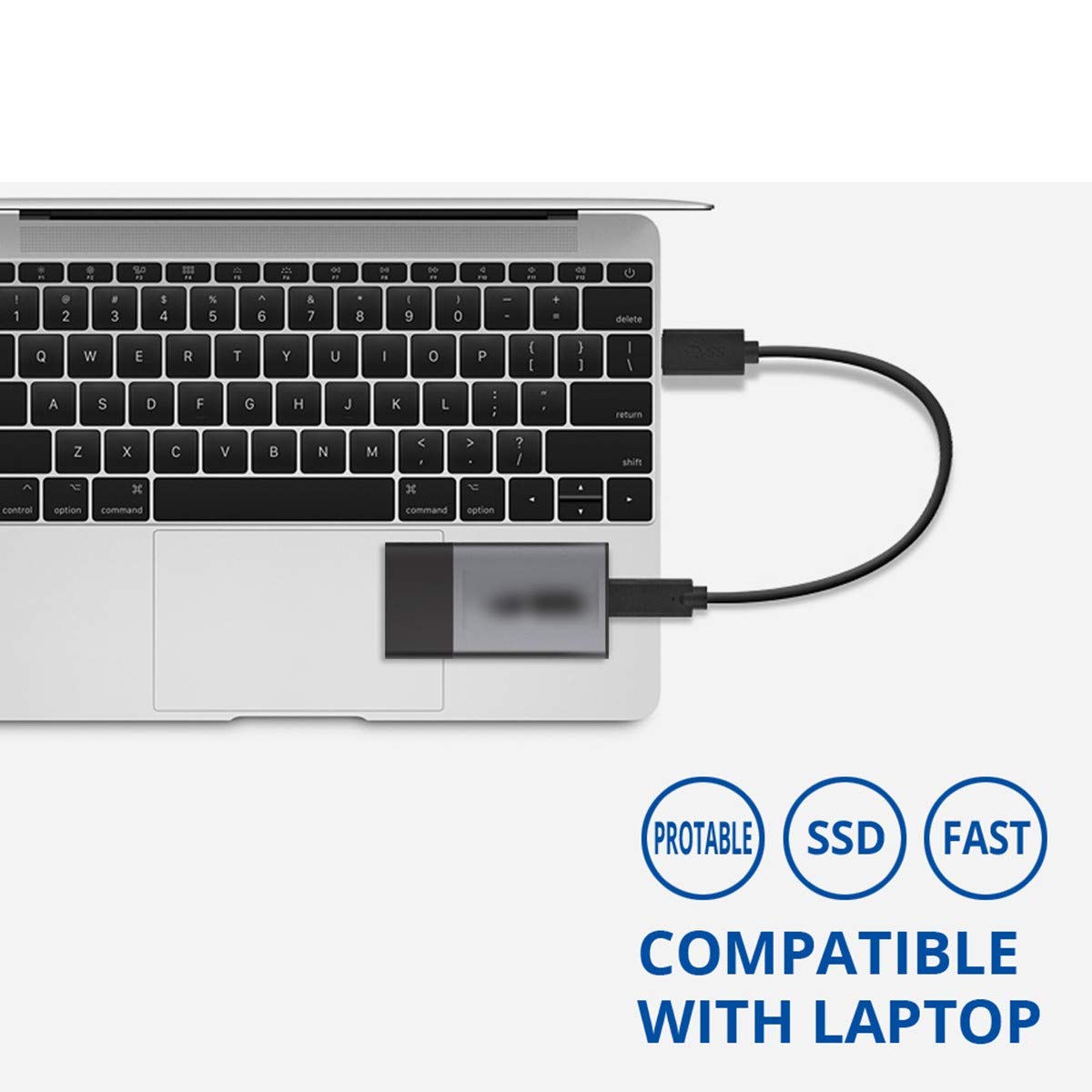 VDSOIUTYHFV External SSD 120GB External Hard Drive USB 3.0 Type C for Laptop Slim Solid State Drive for PC, Desktop, Laptop, MacBook