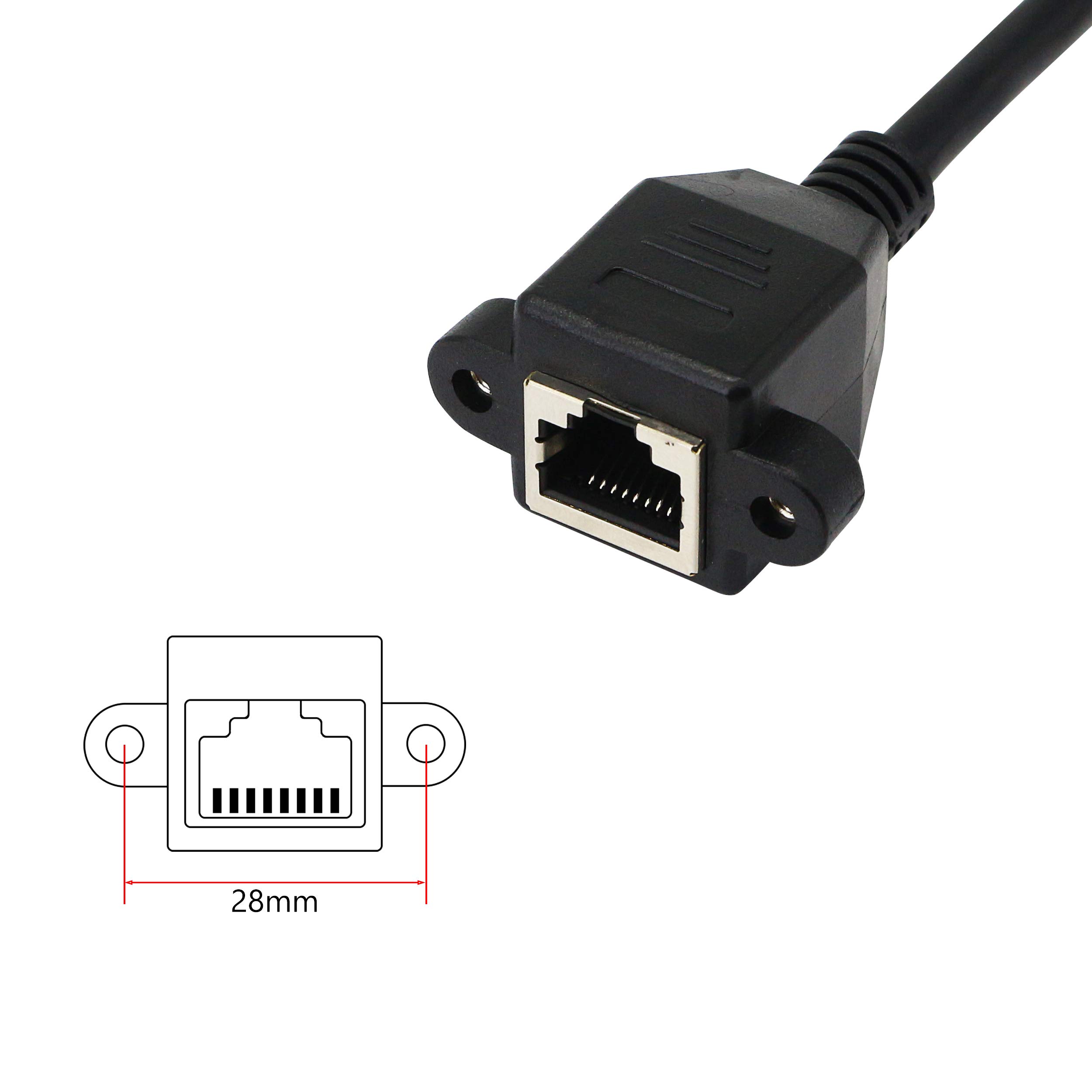 SinLoon RJ45 Ethernet Adapter Cable 90 Degree Downward Male to Famale Ethernet Switch Adapter Cable for CAT 5/CAT 6 LAN Ethernet Socket Connector Adapter Cat5 Cat6 Cable(Downward)