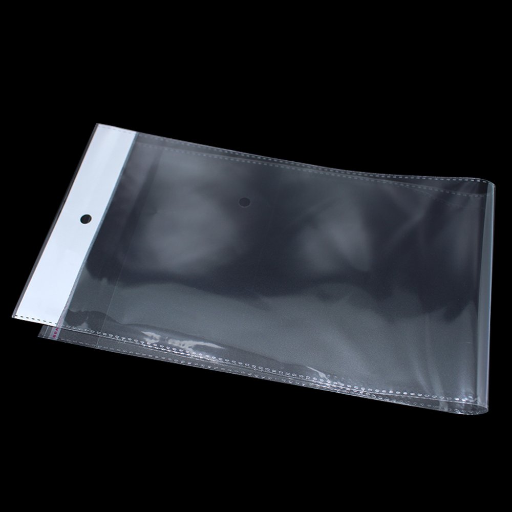 PABCK 100 Pack (Available Size 4.9x17.7 inches) Clear Self Adhesive Straight Hair Packaging Bags with Hang Hole Wigs Hair Storage Beauty Personal Care Hair Care Extensions Wigs Accessories