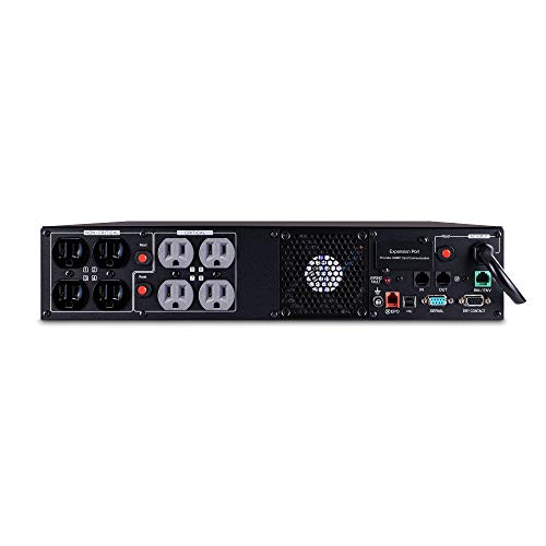 CyberPower PR1500RT2U Smart App Sinewave UPS System, 1500VA/1500W, 8 Outlets, 2U Rack/Tower, AVR