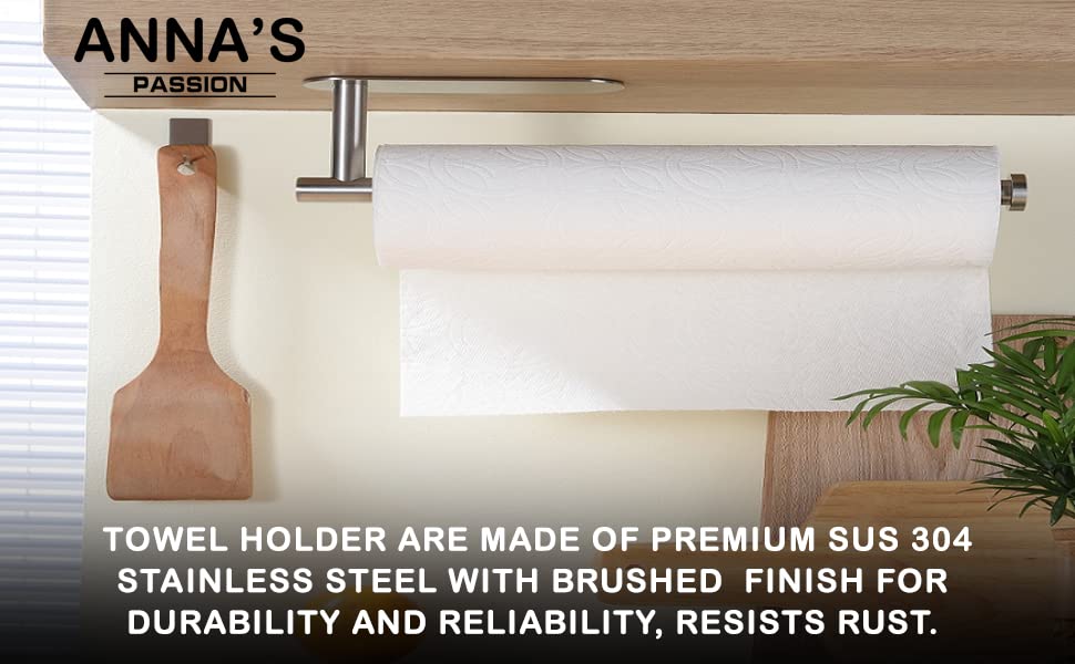 Anna's Passion Towel Holder for Bathroom Shower its Stainless Steel Towel Rack Towel and Paper Holder for Bathroom Kitchen Hand Towel Bar Towel Hanger for Bathroom Space Saving Wall Mount.