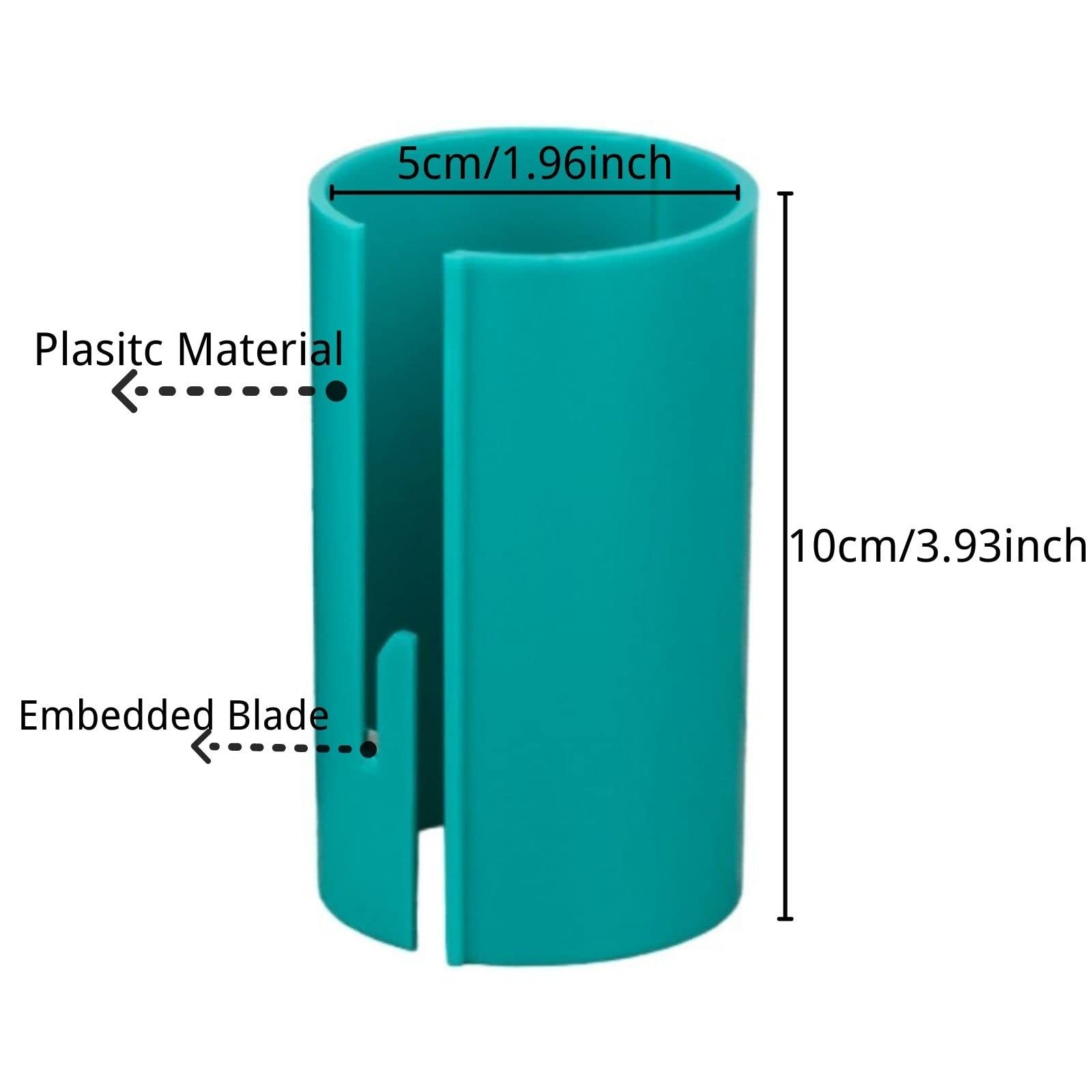 2PCS Christmas Wrapping Paper Cutter Tool Tube, Gift Wrap Cutter, Storage Rack and Dispenser with Embedded Blade, Round Lip, Safer and Easier Cutting