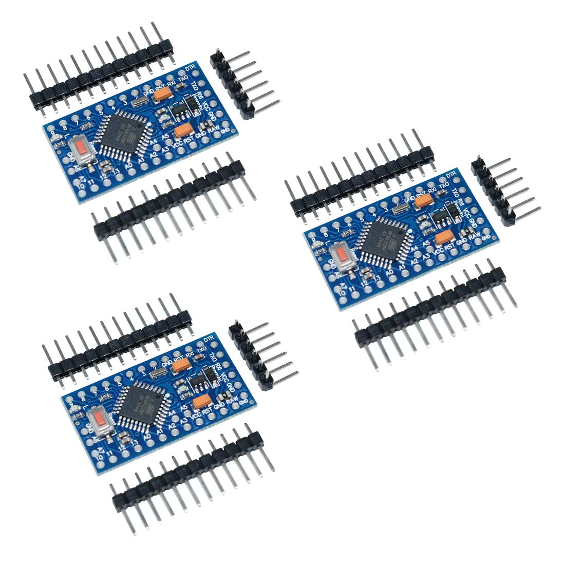 HiLetgo 3pcs Pro Mini ATmega328P 3.3V 8M Module Board with Crystal Oscillator Compatible Arduino Pro Mini Replace ATmega128