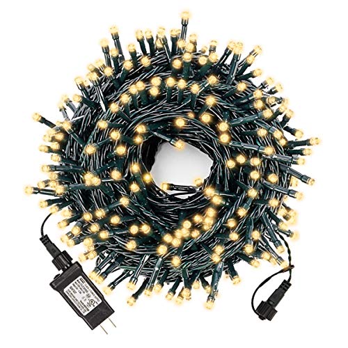 XUNXMAS Outdoor Christmas String Lights 300LED 106ft, Christmas Tree Lights with 8 Lighting Modes, Plug in Indoor Outdoor Twinkle Lights for Tree Garden Wedding Party Decoration, Warm White
