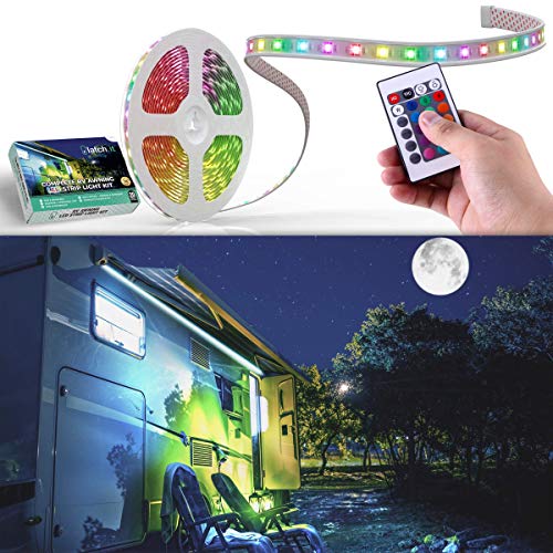 LATCH.IT RV Awning Lights | 20’ V2.1 DIY Kit LED Awning Lights for RV & Campers | IP68 Waterproof RV LED Lights Exterior| The Most Complete Camper Awning Lights Kit in The Market!