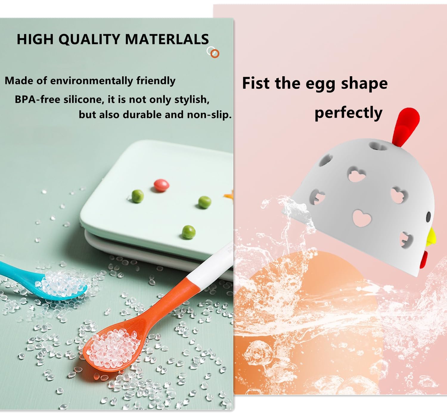 2Pack Fresh Egg Brush Cleaner, Egg Cleaner for Fresh Eggs,Egg Washer for Fresh Eggs,Cleaning Tools for Egg Washer (White+Eggcolor)