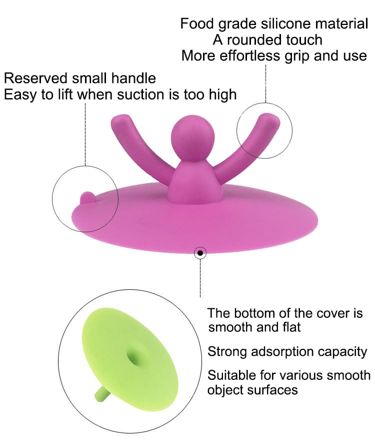 AKOAK 1 Pack Cute Human-Shaped Floor Drain Plug Household Kitchen Toilet Bathroom Shower Waterproof Silicone Sink Plug Bathtub Drain Plug Tool (Green)