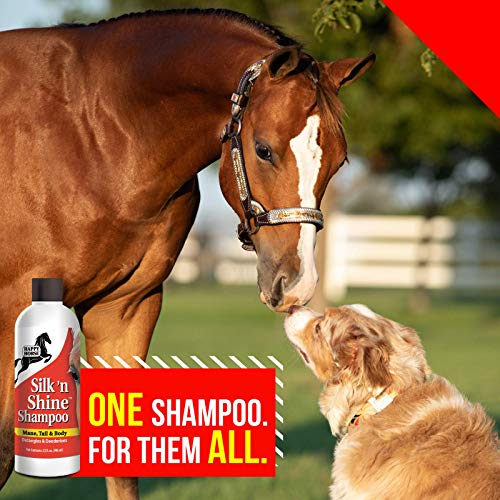 Happy Horse Shampoo, Silk 'n Shine Mane, Tail & Body Shampoo for Silky & Manageable Hair, 32oz