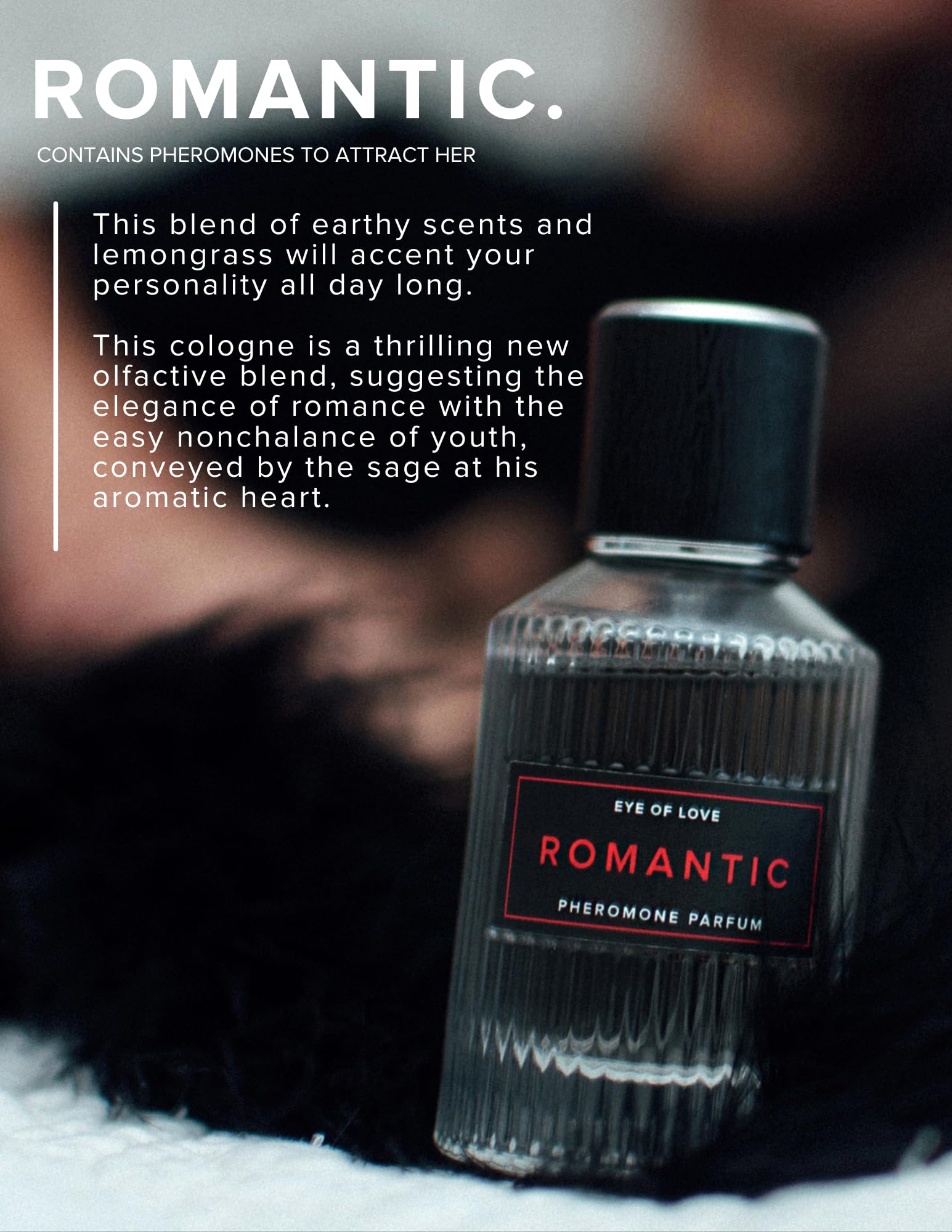 Eye Of Love Romantic Pheromone Cologne for Men - Exudes Confidence & Charm - 50ml Deluxe Parfum - Amplify Your Natural Allure with Long-Lasting Fresh Scent