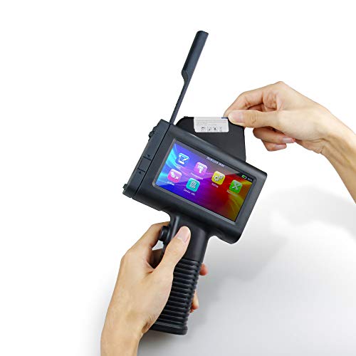 v4ink BENTSAI Portable Handheld Inkjet Printer BT-HH6105B3 with 4.3 Inch LED Touch Screen Quick-Drying Coding Machine Print Height 0.09-0.5’’ for Variable Barcode QRCode Text Date Logo Picture